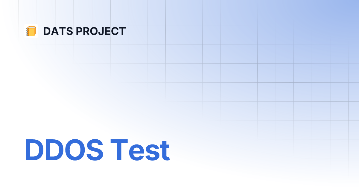 Ddos Test Dats Project